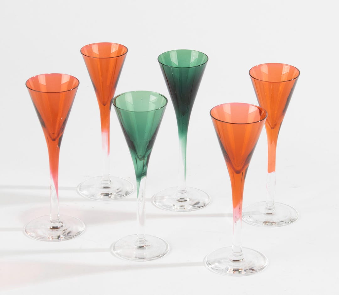 Set of 6 Vintage Liqueur Glasses - Etsy