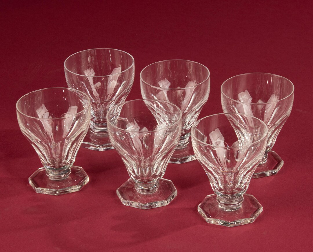 Set of 6 Wine Glasses - Val Saint Lambert - Aurillac - Etsy