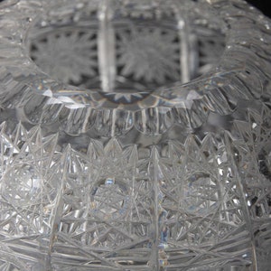 Vintage Crystal Cut Vase Star Pattern - Etsy