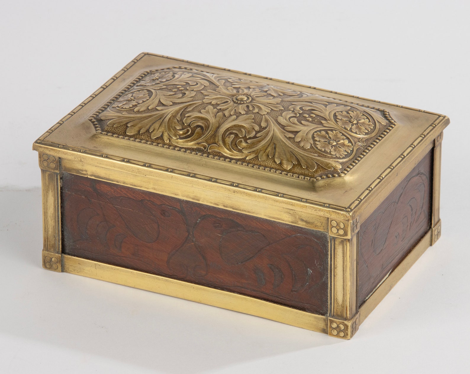 Antique Decorative Box - Wood and Copper - Etsy