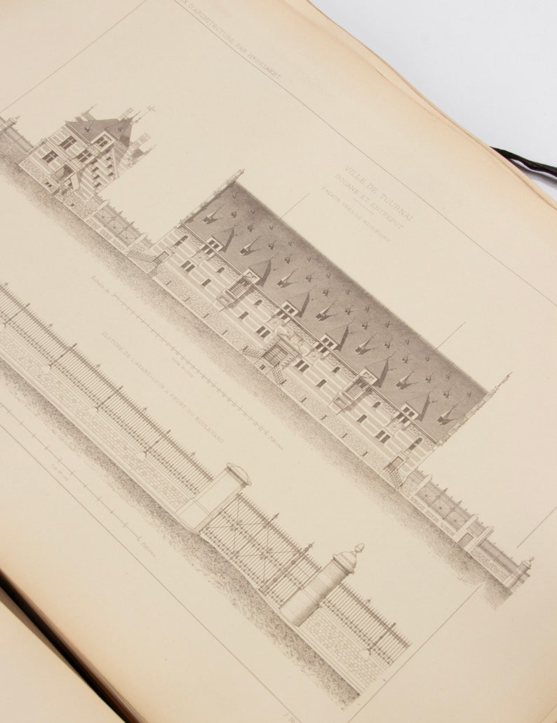 Antique French Architectural Litho Sheets - D'architecture Belges ...