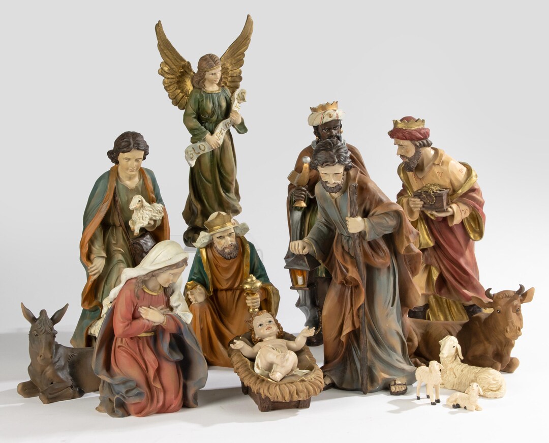 13-piece Nativity Scene Christmas Figures - Etsy