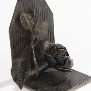 A Pair Iron Bookends - Roses - Etsy