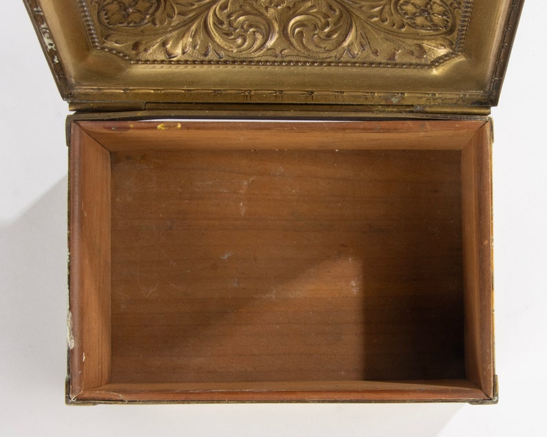 Antique Decorative Box - Wood and Copper - Etsy