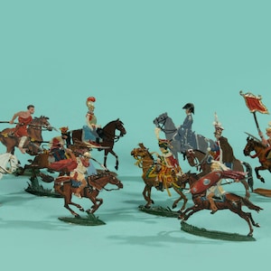 Set of 10 Antique Tin Soldiers - Etsy