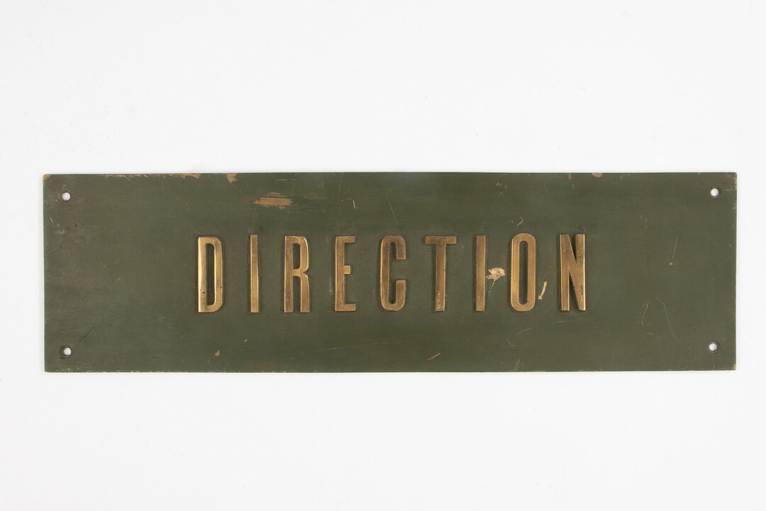 Brass Sign Plate - DIRECTION - Etsy