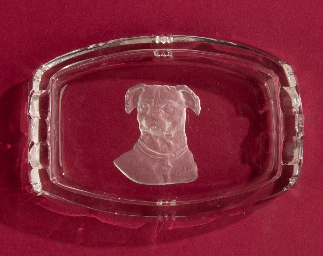 Vintage Crystal Ash Tray - Pug - Zabkowice - Etsy