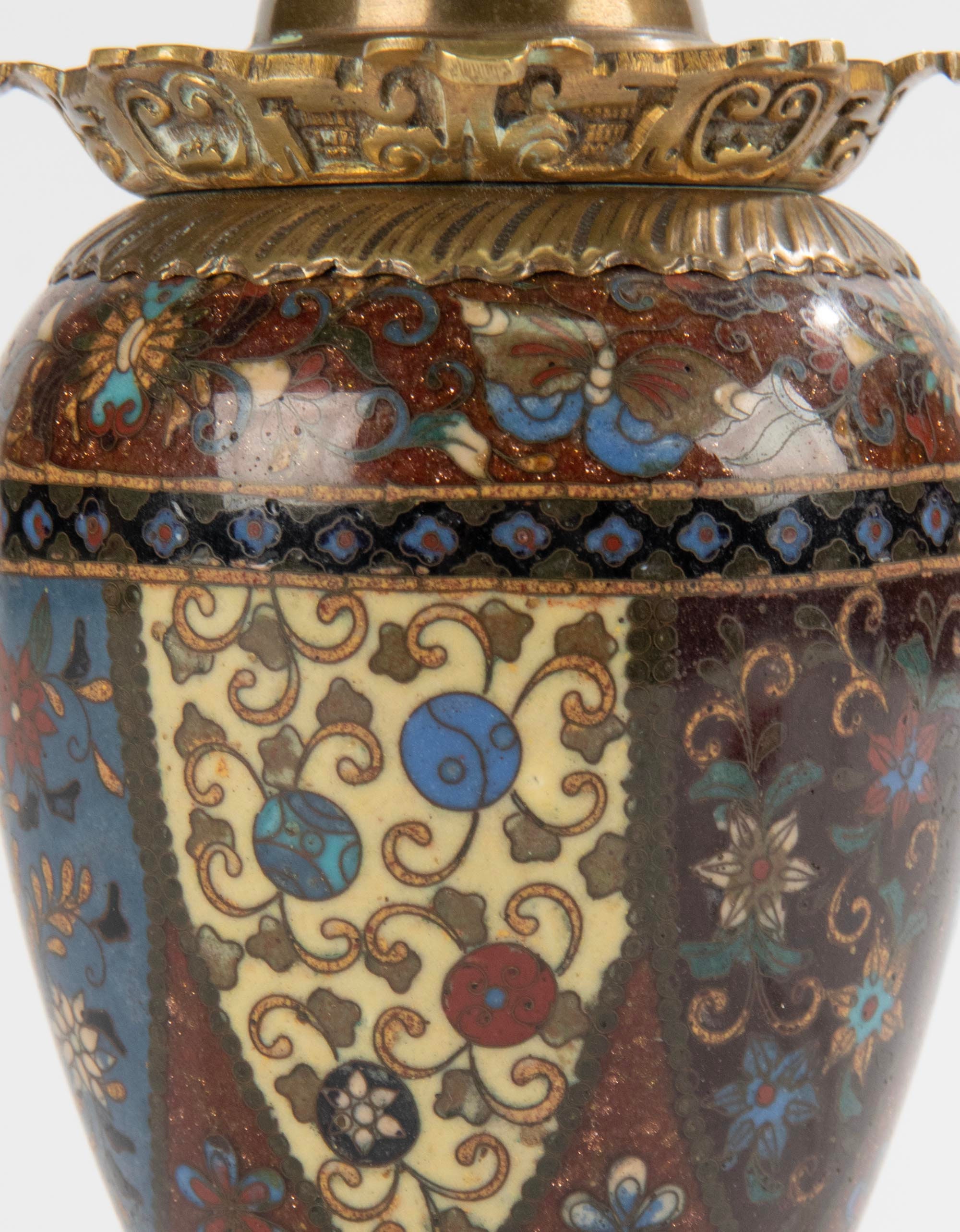 Antique Chinoiserie Style Cloisonne Table Lamp - Etsy