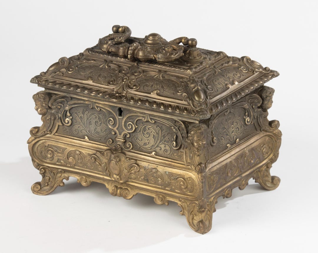 Antique Decorative Box Brass - Etsy