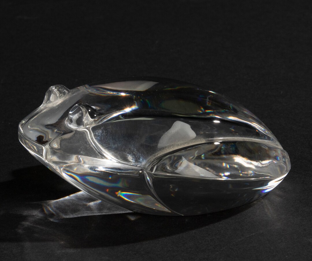 Crystal Paperweight - Frog - Val Saint Lambert - Etsy