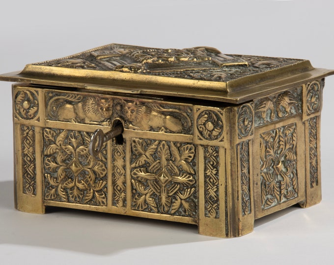 Antique Brass Decorative Box - Etsy