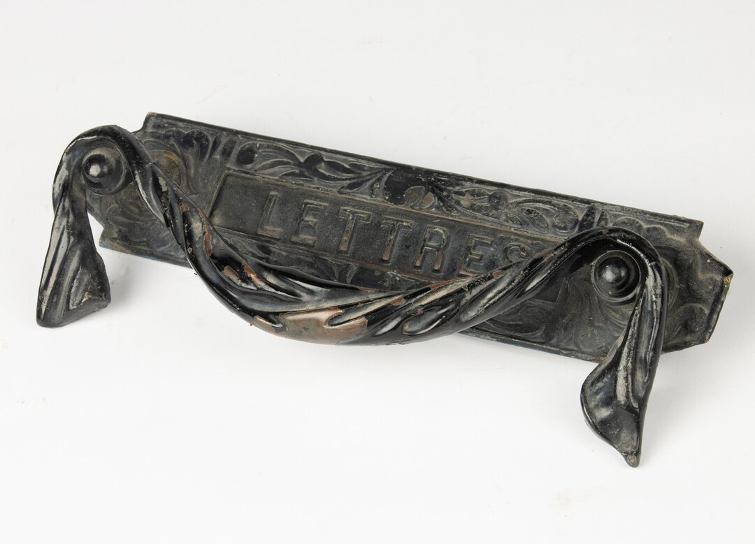 Antique Letter Box Slot With Door Knocker - Iron - Etsy