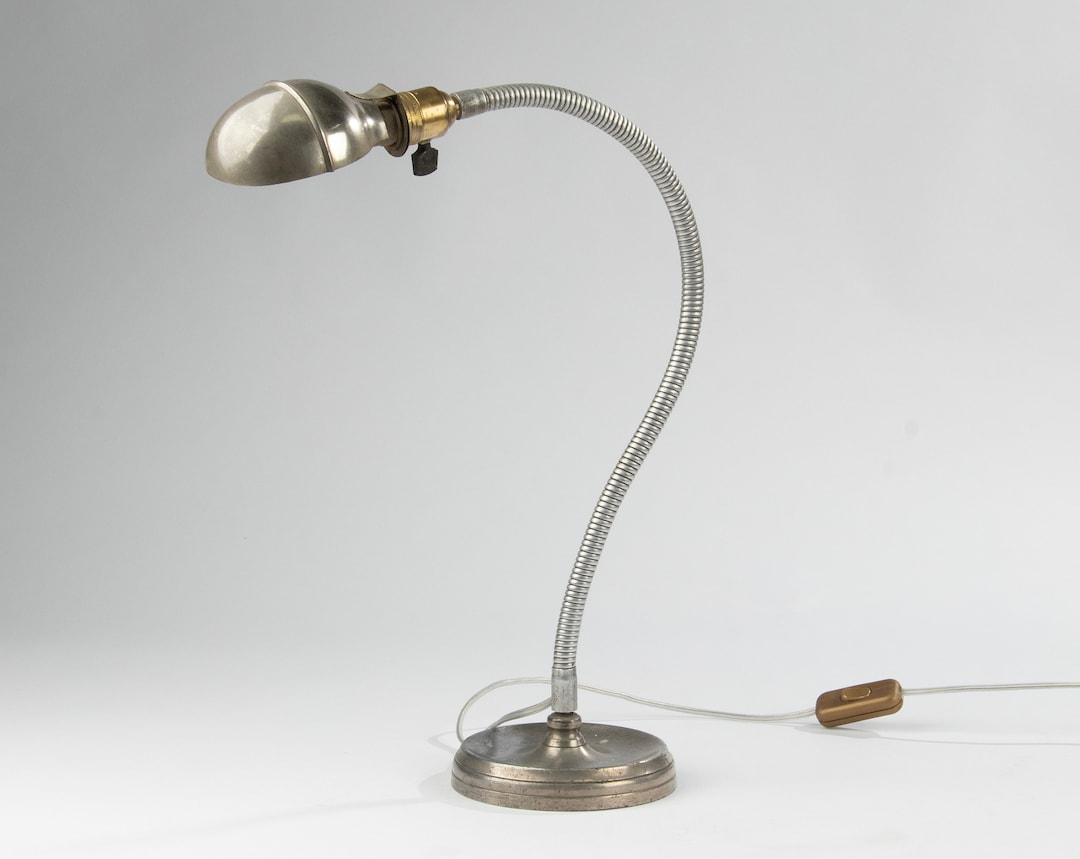 Art Deco Period Gooseneck Desk Table Lamp - Etsy