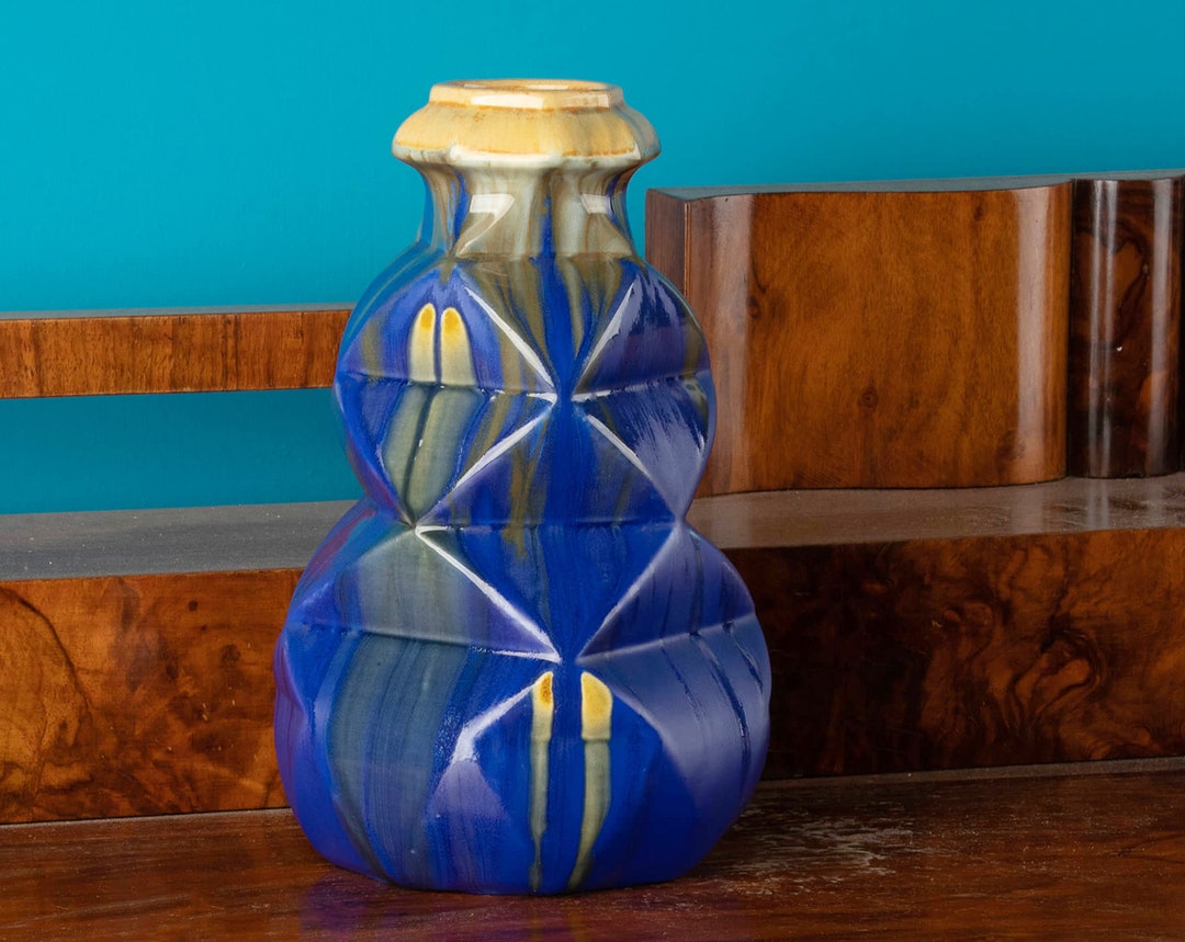 Art Deco Period Ceramic Geometric Shaped Vase - Etsy