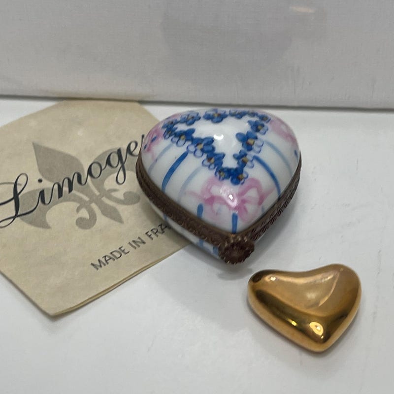 Limoges Heart Box - Etsy