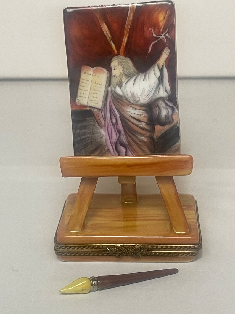 Moses & the Ten Commandments Painting Genuine Limoges Box - Etsy