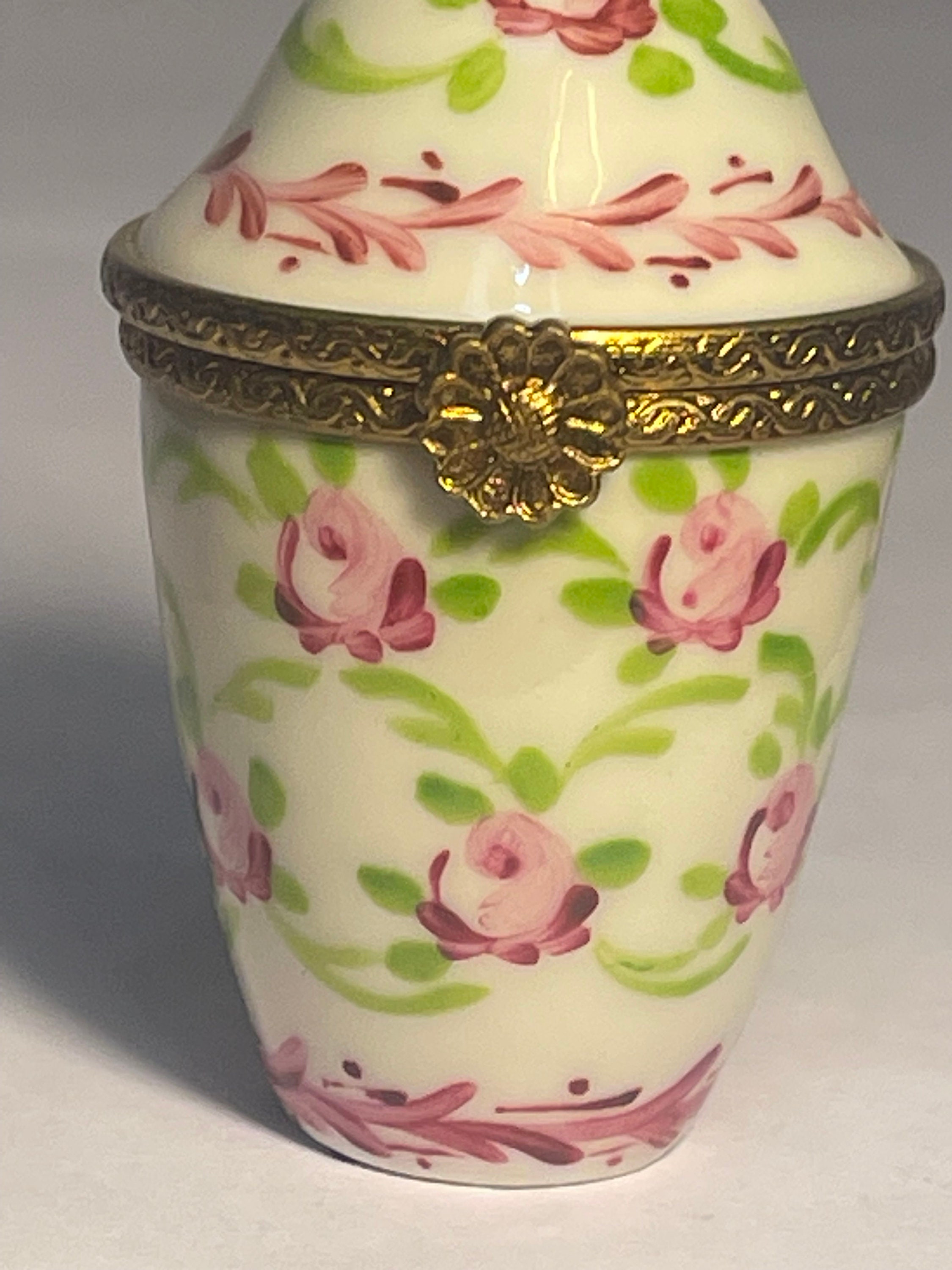 Genuine Limoges Box Rose Urn - Etsy
