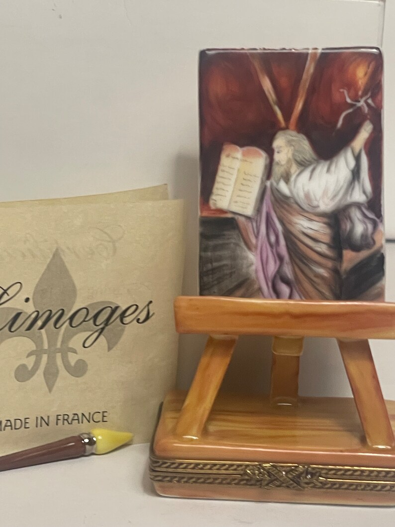 Moses & the Ten Commandments Painting Genuine Limoges Box - Etsy