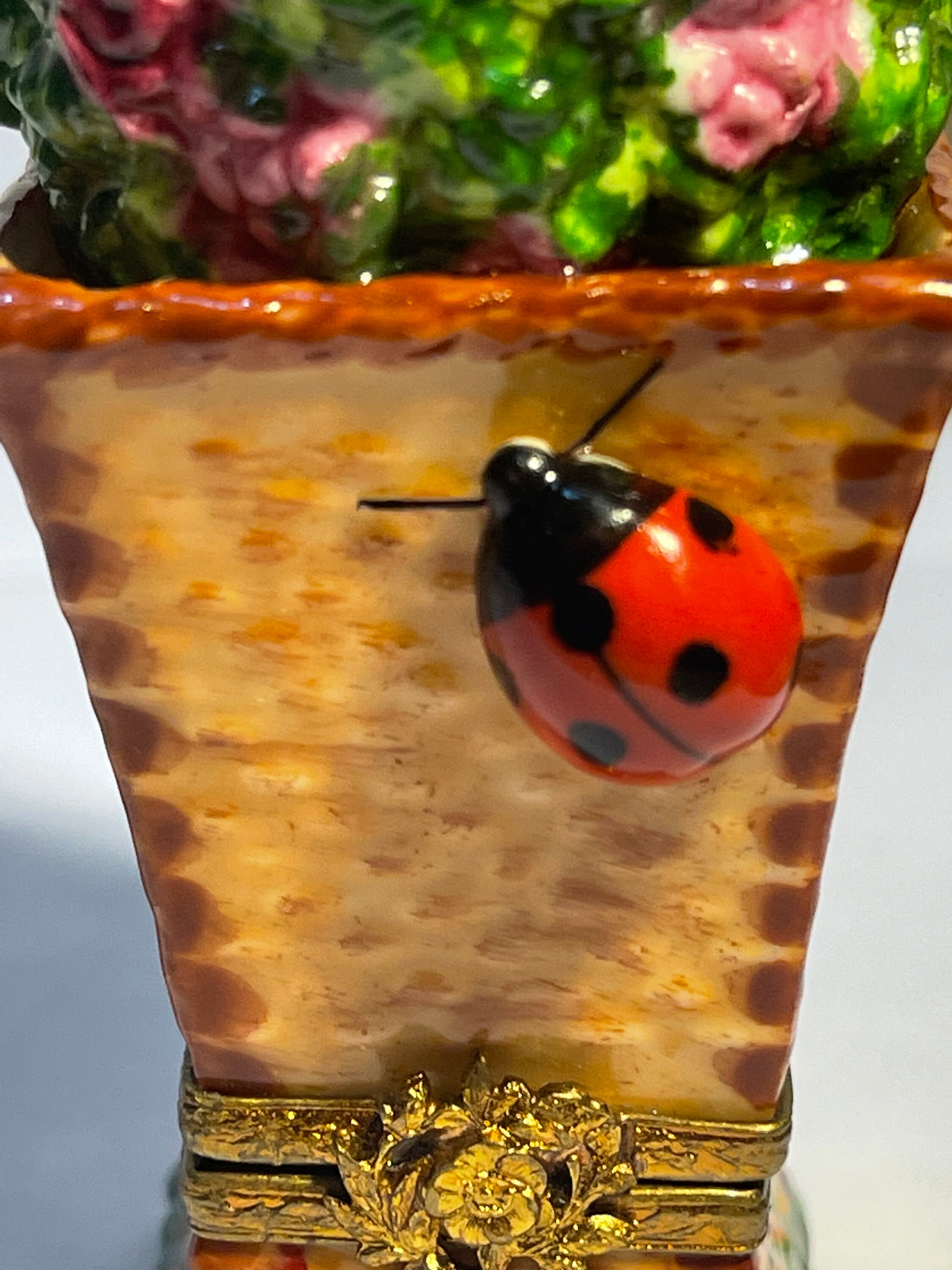 Genuine Limoges Topiary Planter With Ladybug Box - Etsy