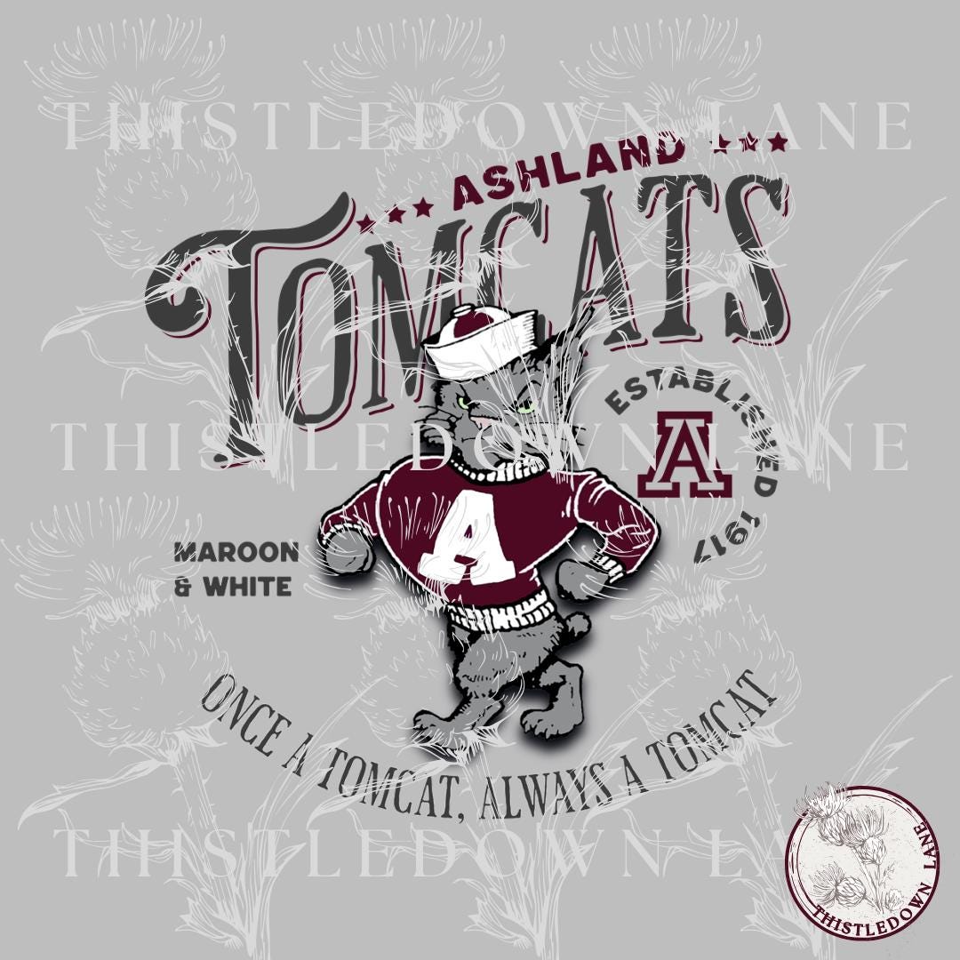Ashland Tomcats Vintage-inspired PNG Strutting Tomcattomcats Vintage ...