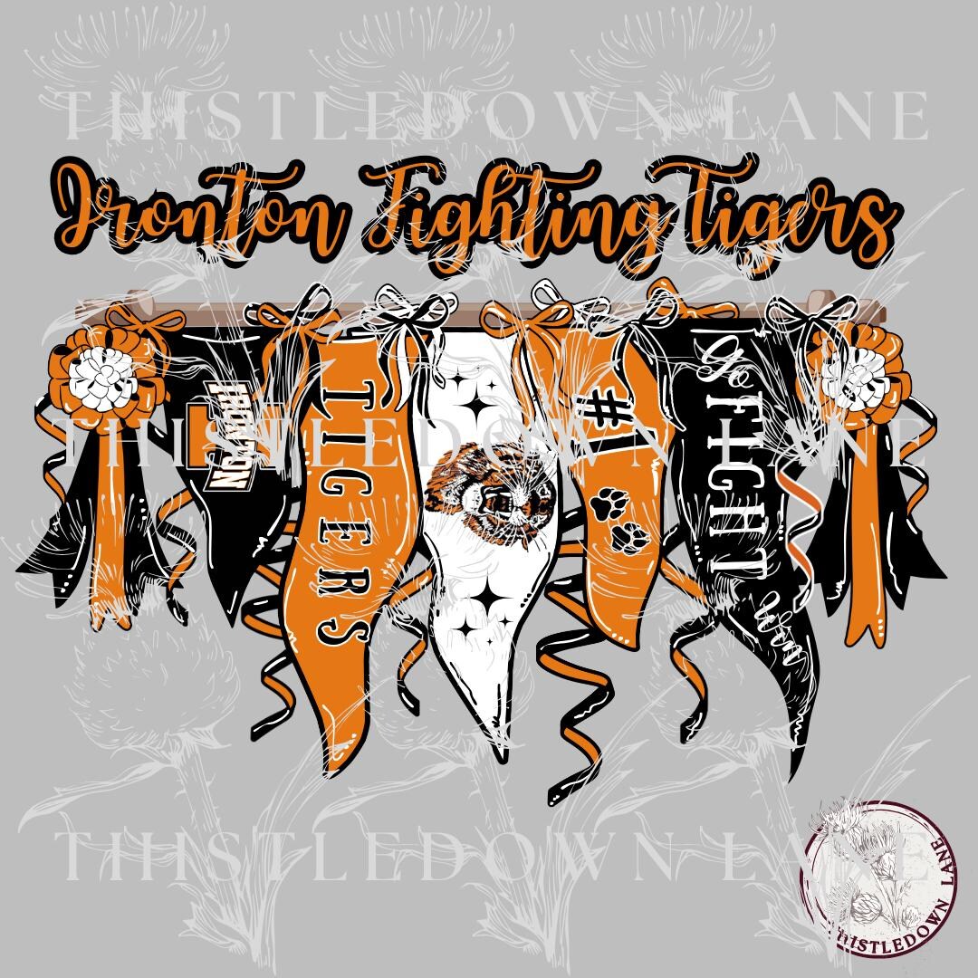 Ironton Fighting Tiger Pennant| Flags| Pennant PNG |ironton Design ...