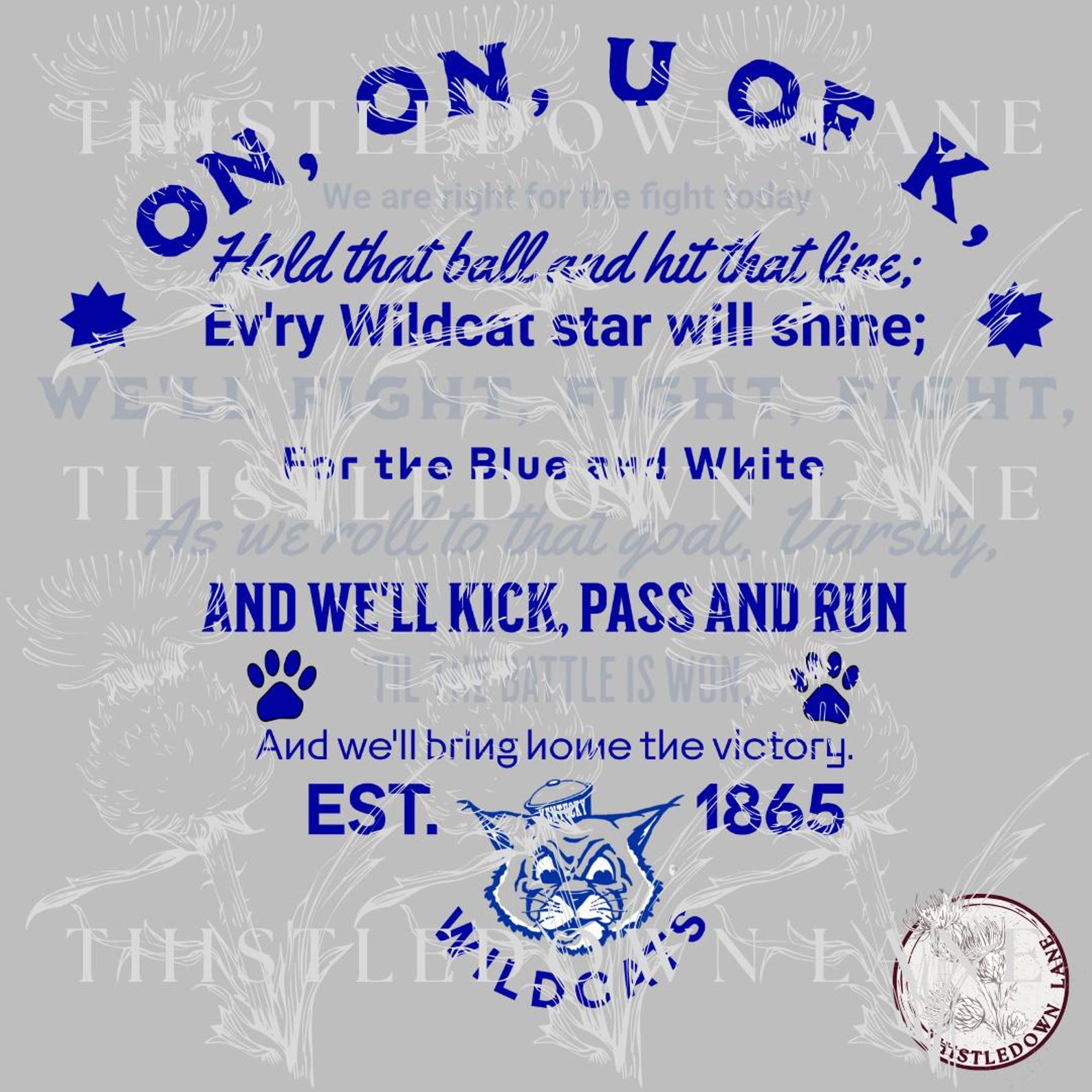 Kentucky (uofk) Wildcats Fight Song| Png | Wildcat Design | Original ...