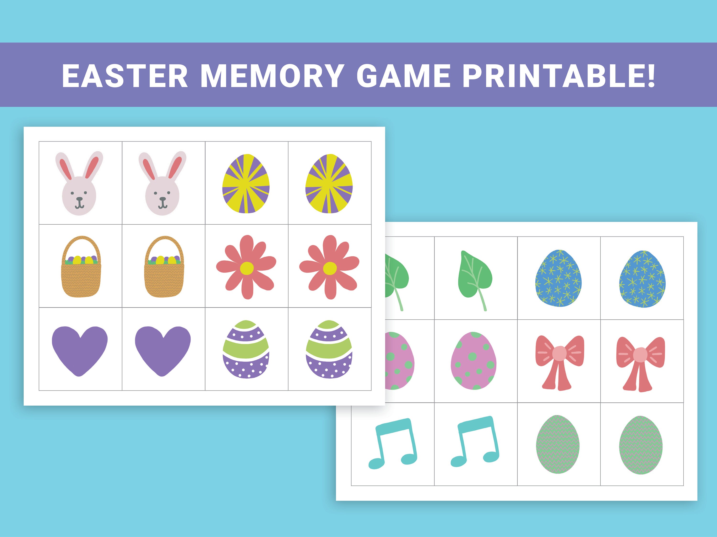 Easter Memory Game for Kids | Printable Easter Matching Game | Easter ...