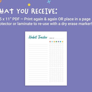 Habit Tracker | Habit Tracker Printable | Goal Tracker | Habit Tracker ...