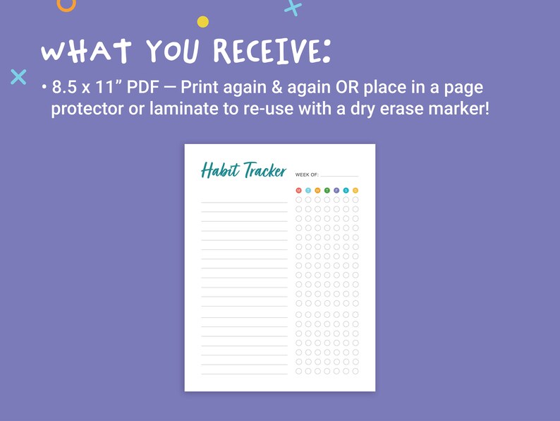 Habit Tracker | Habit Tracker Printable | Goal Tracker | Habit Tracker ...