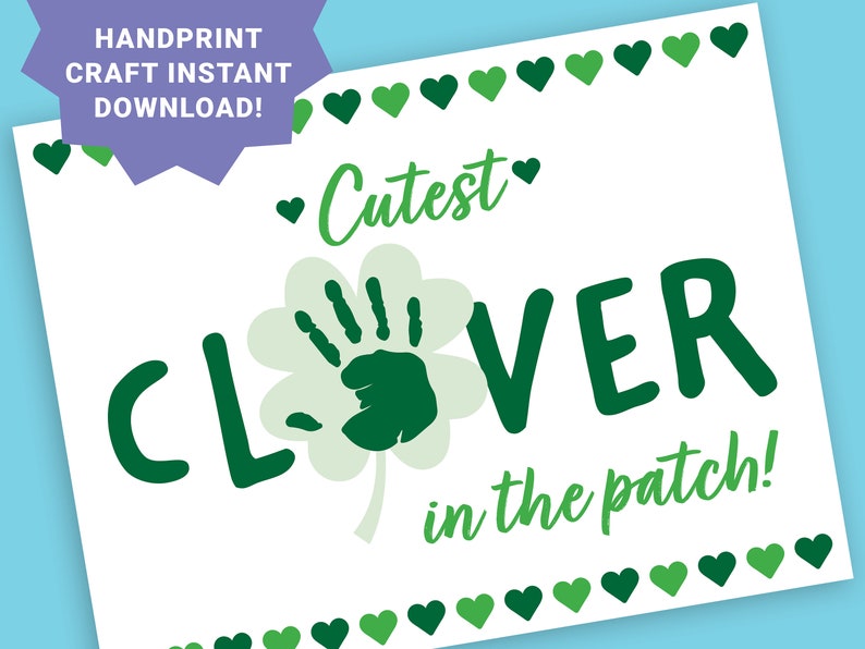 St. Patrick's Day Craft for Kids | Cutest Clover in the Patch Shamrock ...