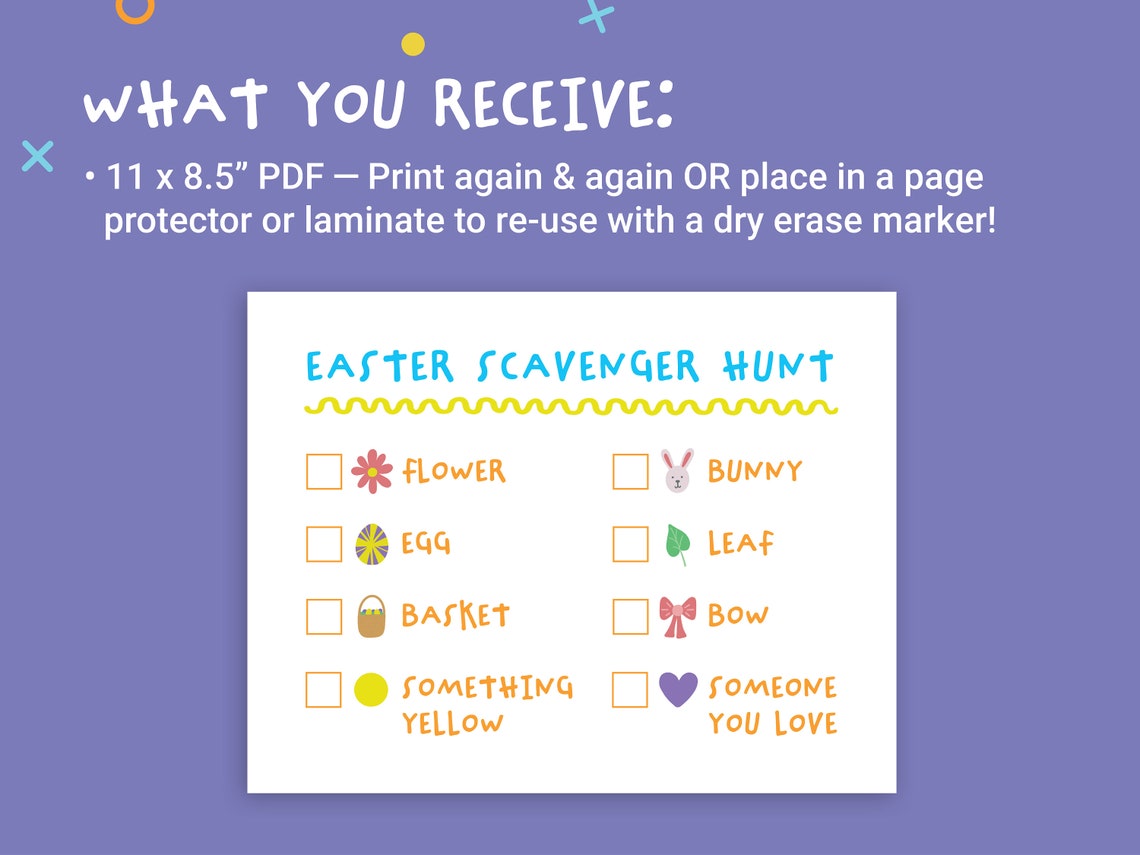 Easter Scavenger Hunt for Kids Easter Treasure Hunt Easter Activity for ...