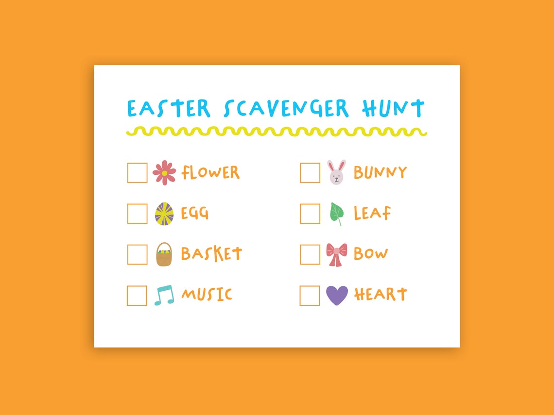 Easter Scavenger Hunt for Kids With Picture Cards| Easter Treasure Hunt ...