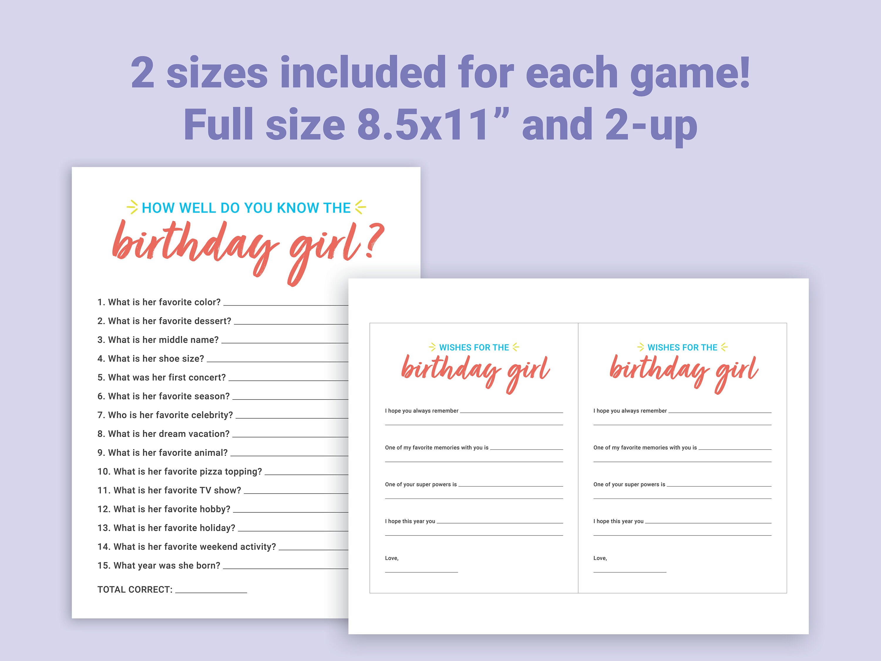 Teen Girl Birthday Games | Birthday Games for Her | How Well Do You ...
