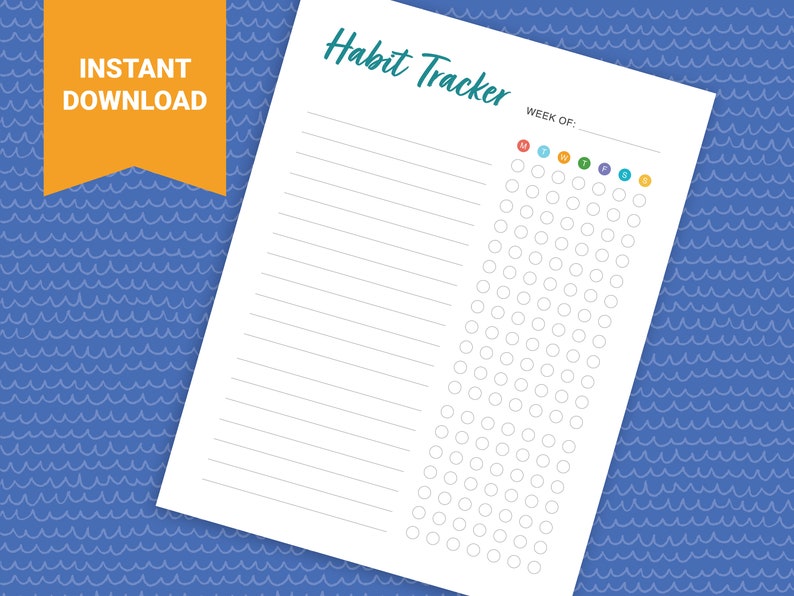 Habit Tracker | Habit Tracker Printable | Goal Tracker | Habit Tracker ...
