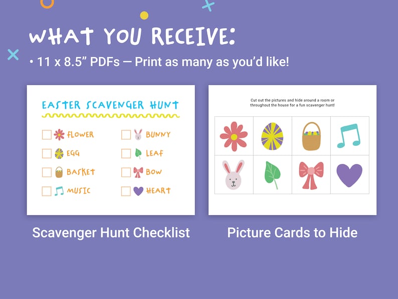 Easter Scavenger Hunt for Kids With Picture Cards| Easter Treasure Hunt ...