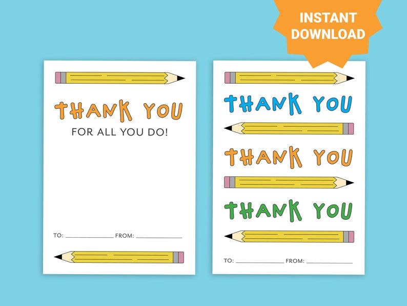 Teacher Appreciation Printable Card Teacher Appreciation Week Thank You ...