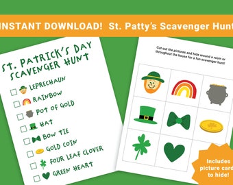 St. Patrick's Day Scavenger Hunt for Kids St. Patrick's Day Activity ...