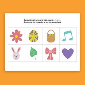 Easter Scavenger Hunt for Kids With Picture Cards| Easter Treasure Hunt ...