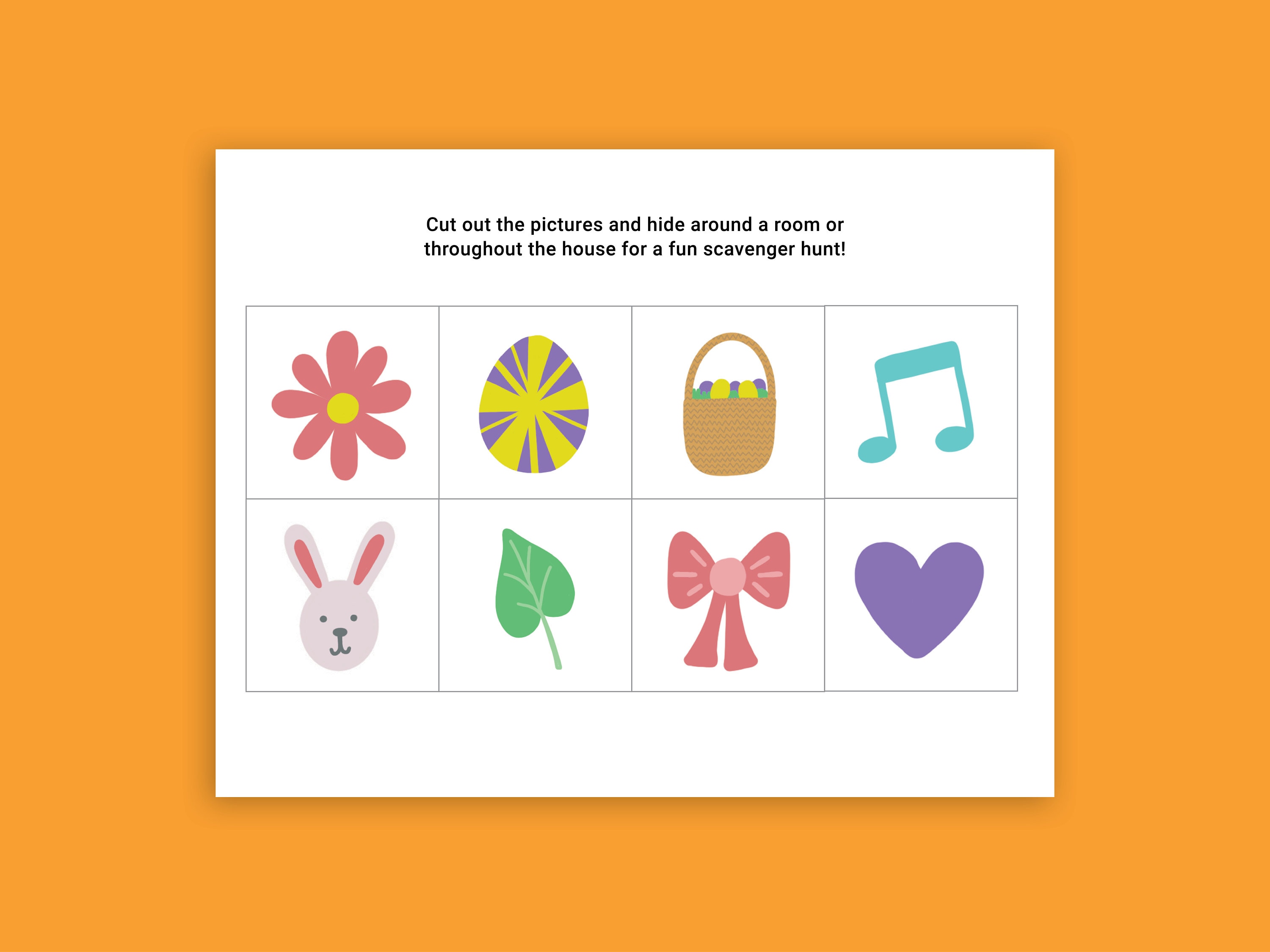 Easter Scavenger Hunt for Kids With Picture Cards| Easter Treasure Hunt ...