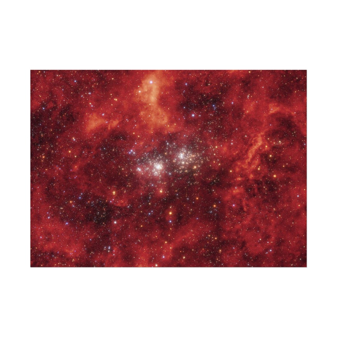 Cosmic Red Nebula Rolled Poster | Space Wall Art, Astrophotography ...