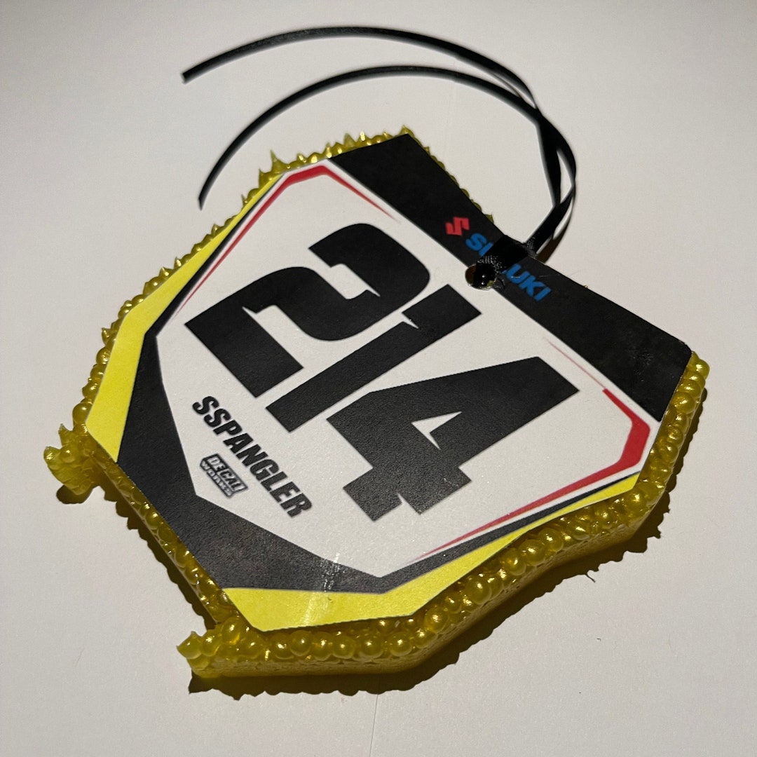 Suzuki Shape Custom Dirtbike Number Plate Car Freshie - Etsy