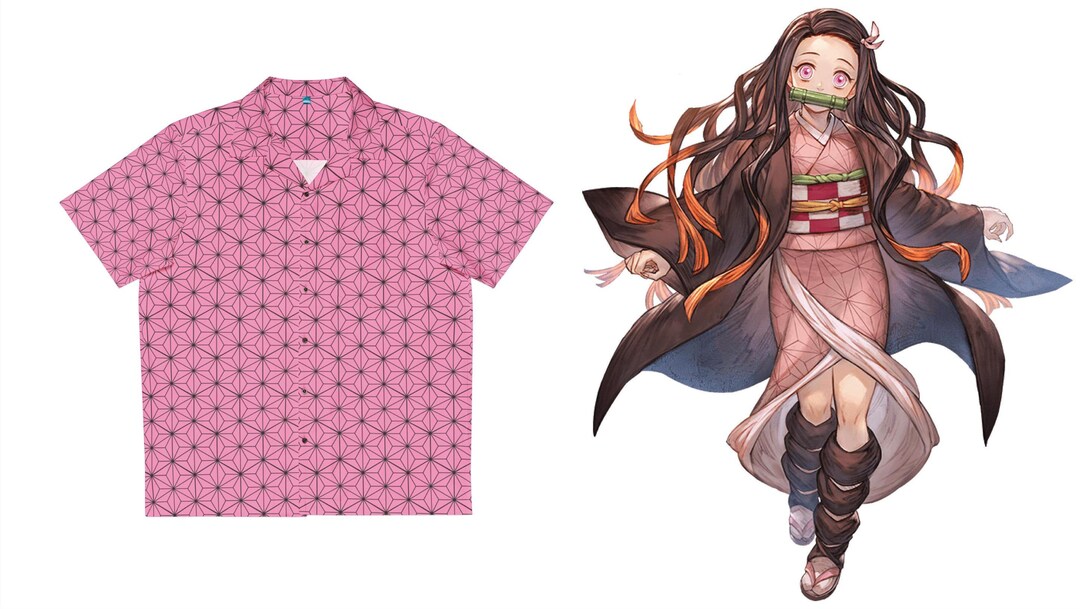 Demon Slayer Nezuko Pattern Shirt / Demon Slayer Shirt / Nezuko Kamado ...