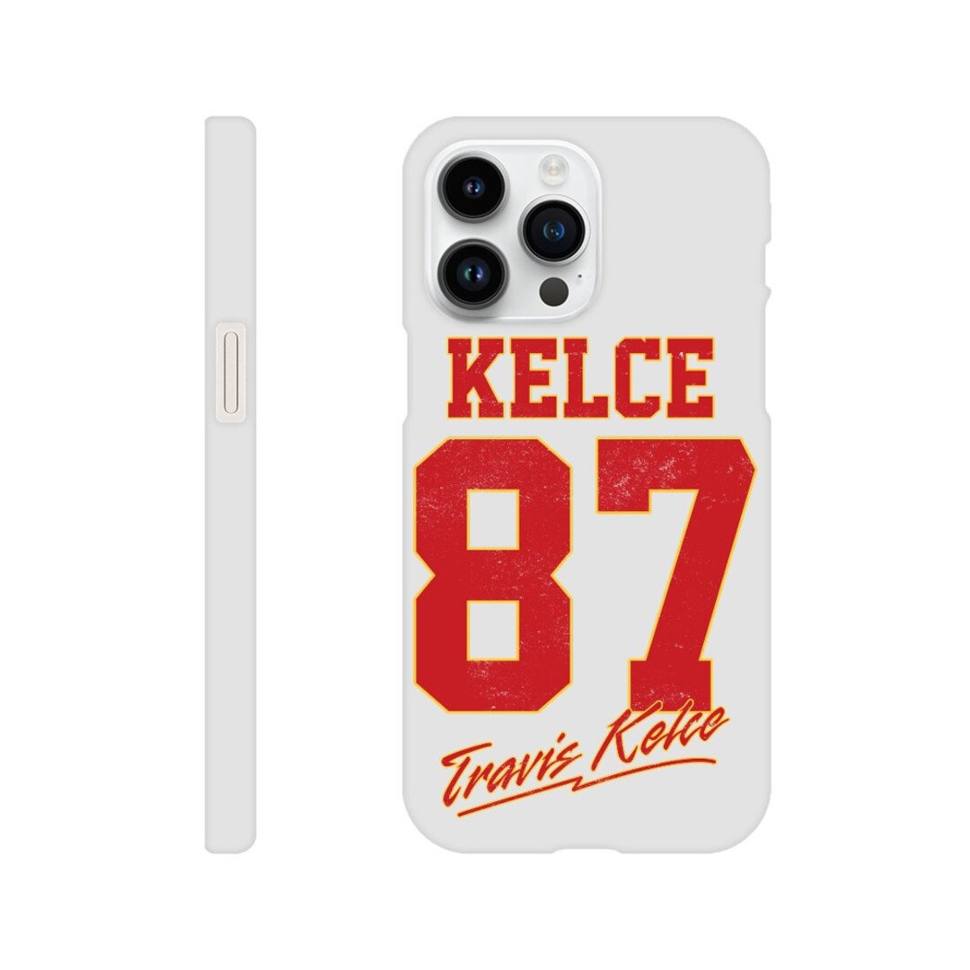 Travis Kelce 87 Apple iPhone Case Slim Design Chiefs White - Etsy