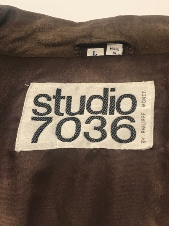 Studio Men's Designer leather jacket (L) Brown Suede … - Gem