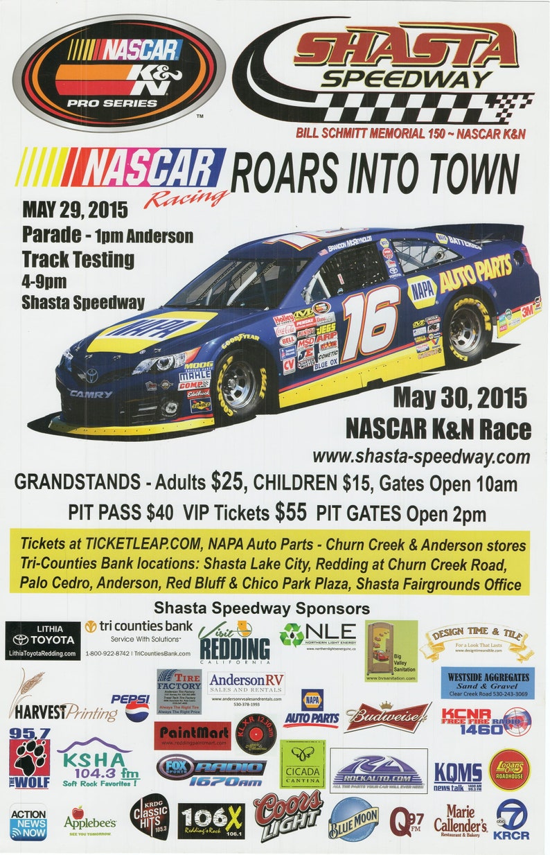 All 24 NASCAR K&N All Event Drivers Autographed and Other Racing ...
