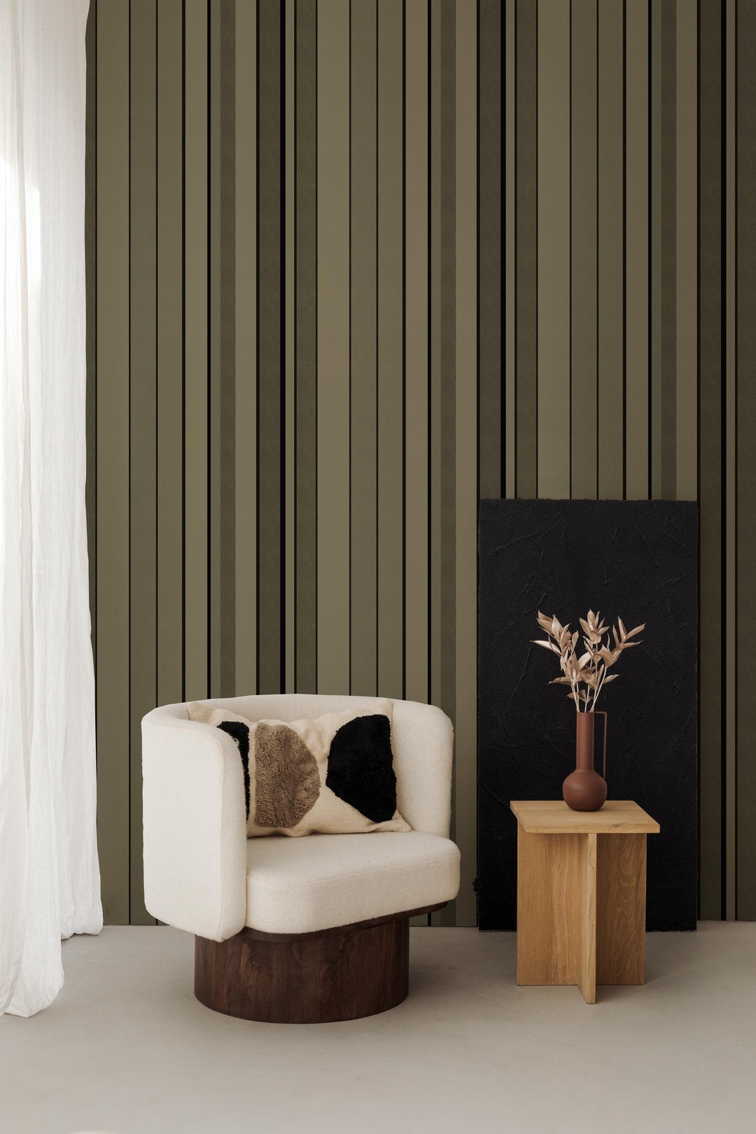Neutral Striped Wallpaper - Sophisticated Vertical Pattern for Modern ...