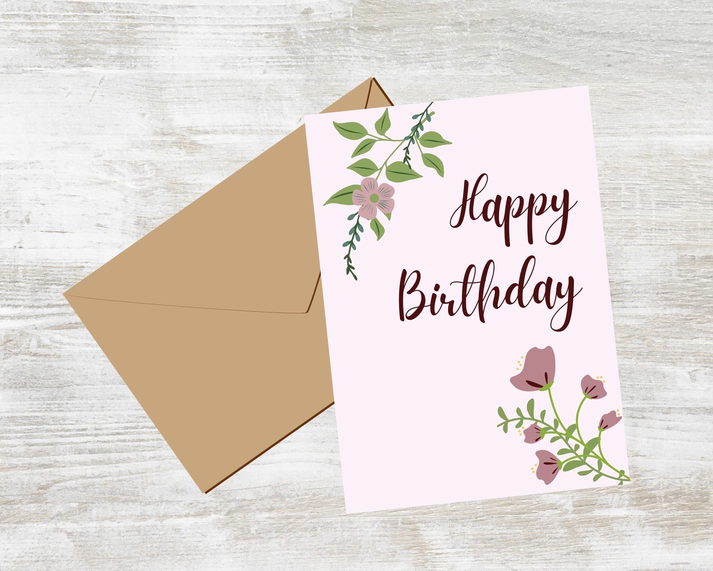 Printable Birthday Card, Happy Birthday Card,digital Birthday Card ...
