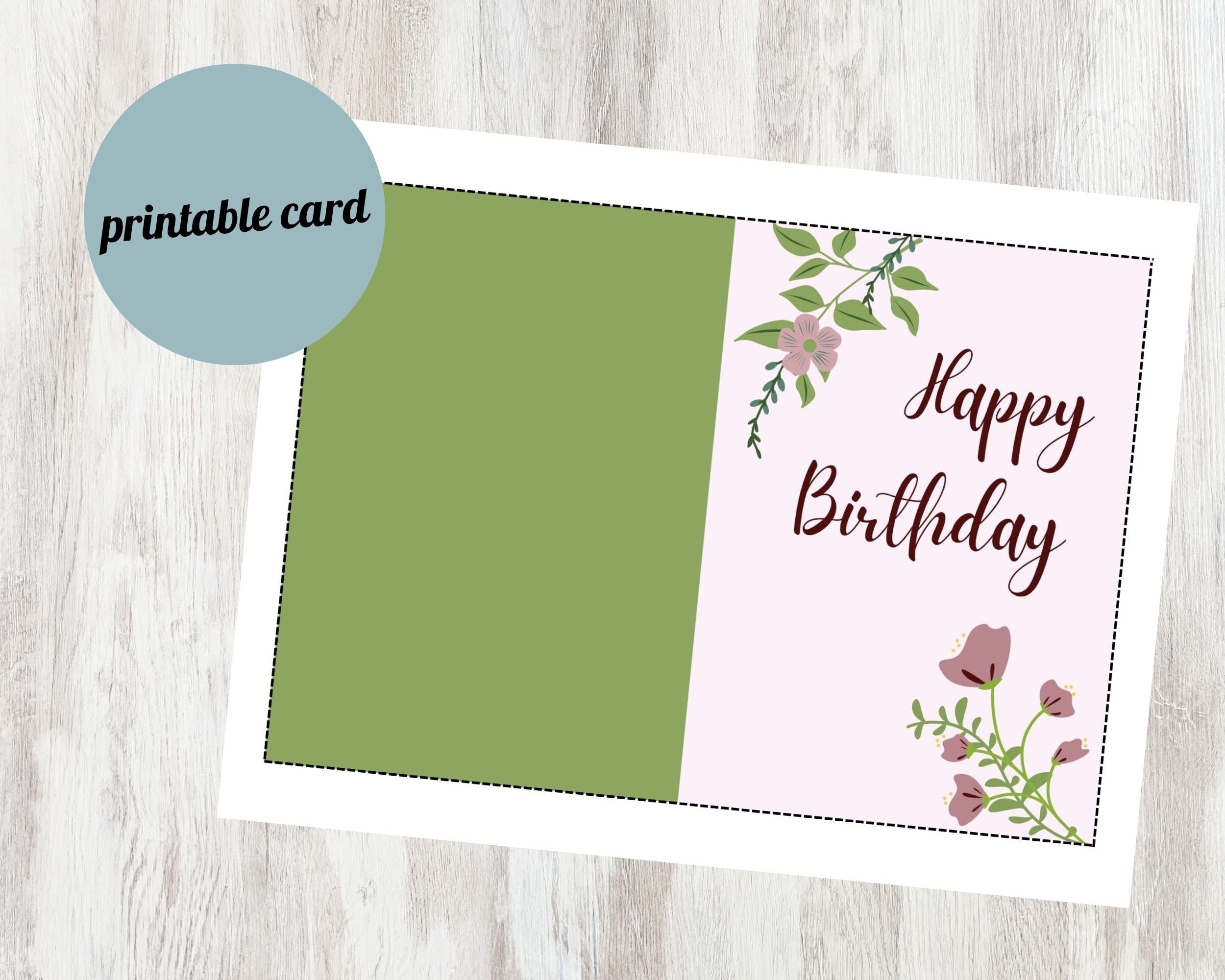 Printable Birthday Card, Happy Birthday Card,digital Birthday Card ...