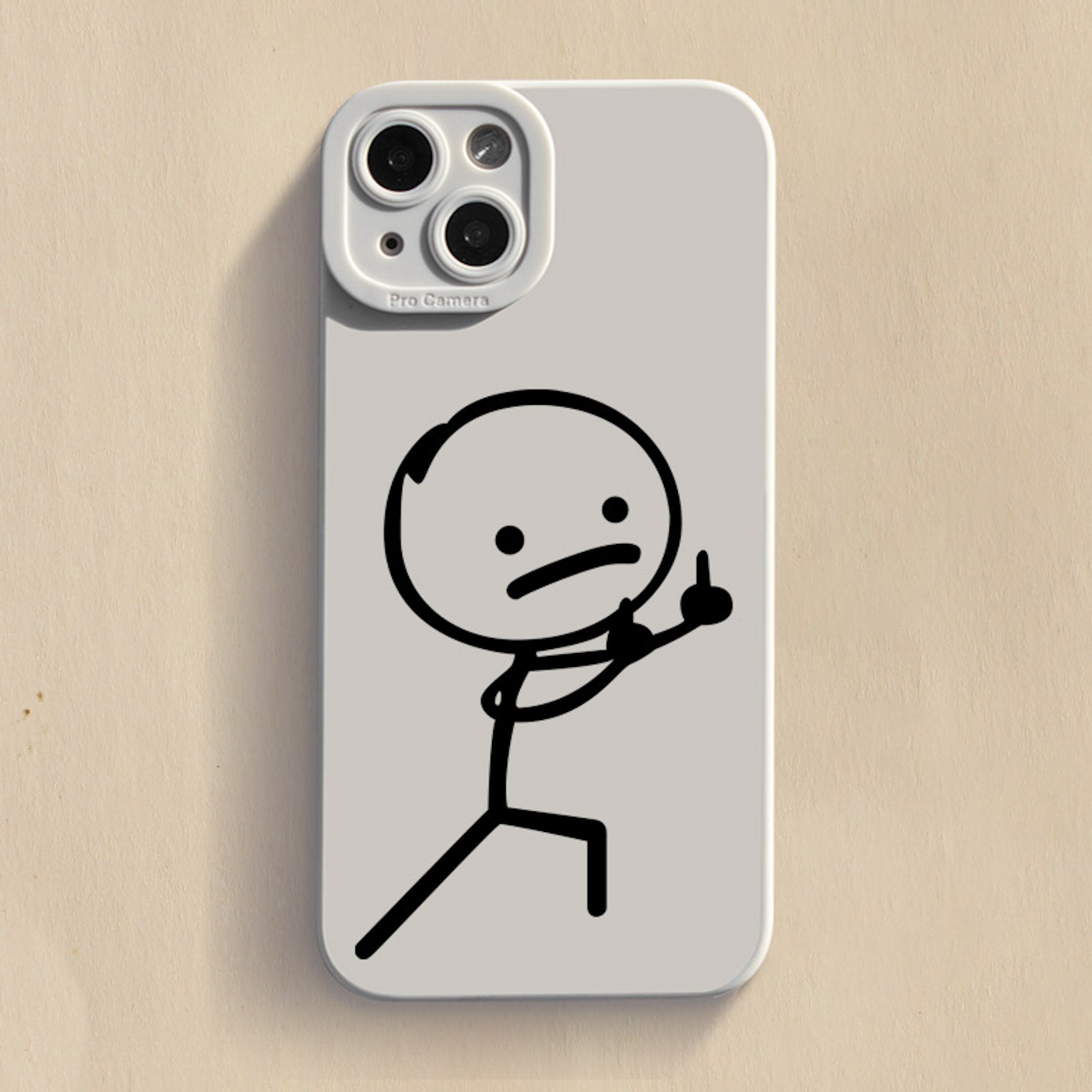 Middle Fingers Cartoon Doodle Stickman Art Funny Fuck You Etsy Uk