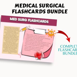 Complete Med-surg Flashcards Bundle 2025, Med-surg Study Note, Nursing ...